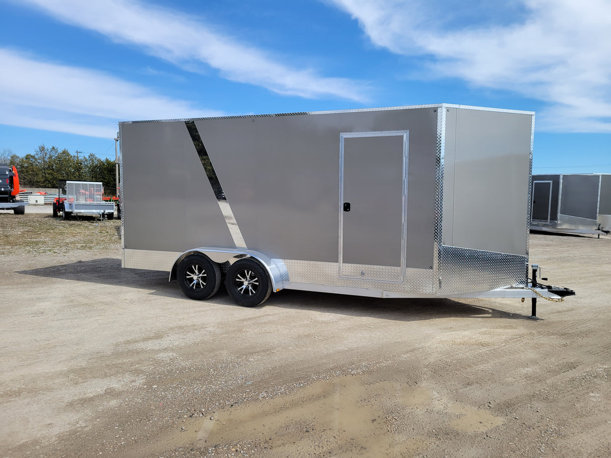 7'x16'x7' Aluminum Vnose – Beckner Trailers