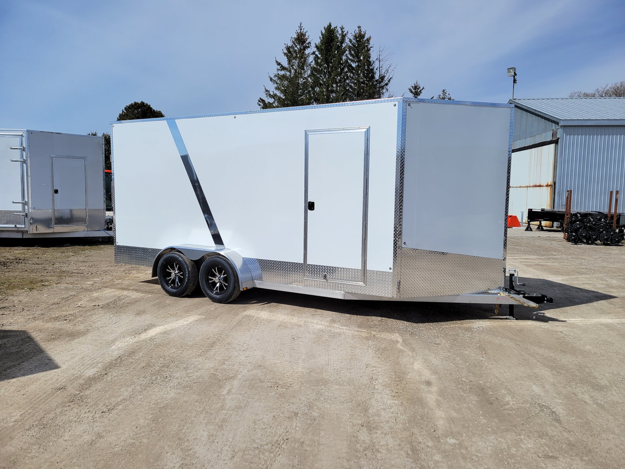 7'x16'x7' Aluminum Vnose – Beckner Trailers