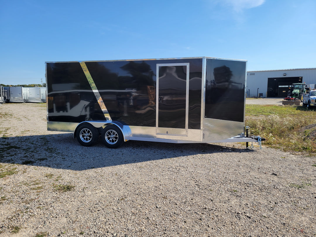 7'x16'x7' Aluminum Vnose – Beckner Trailers