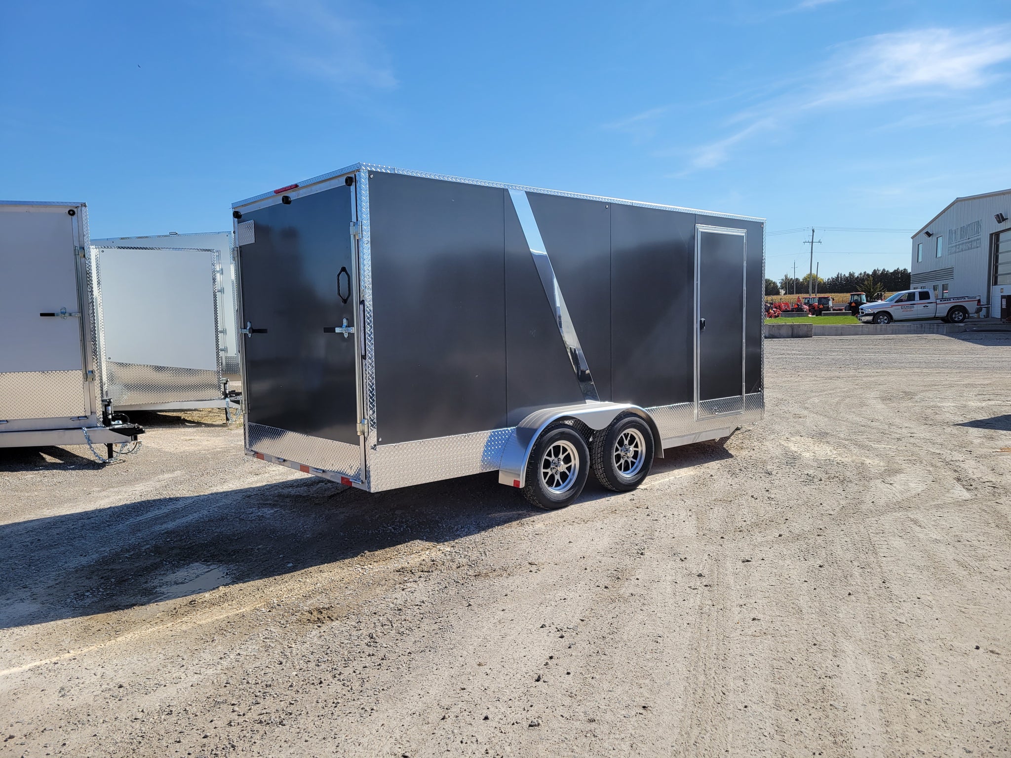 7'x16'x7' Aluminum Vnose – Beckner Trailers